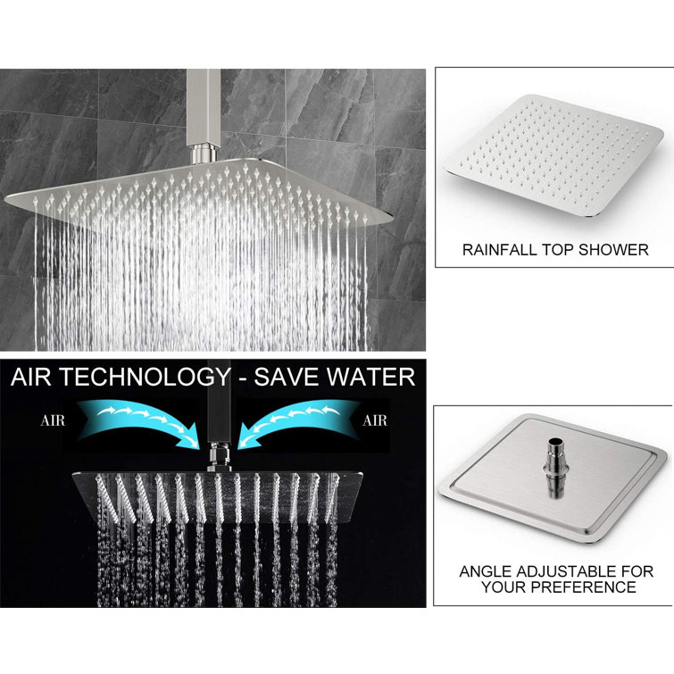 Smartlet Rain Fixed Shower Head 2 5 Gpm Gpm Wayfair Canada